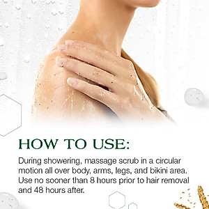 GiGi No Bump Body Scrub - Exfoliating Scrub for Ingrown Hair & Razor Bumps, Pre & Post-Waxing Treatment, Smooths Skin & Prevents Irritation, 6 oz, 1 Pack