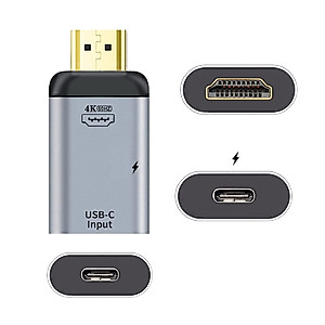 Chenyang USB-C Type-C Female Source Input HDMI Male Output 4K 60Hz 1080P Adapter with PD Power Port for Phone & Laptop
