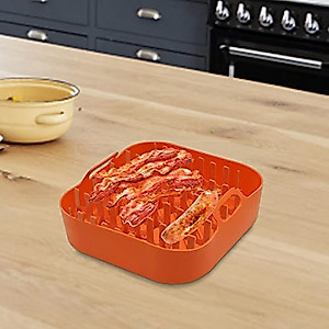 Bacon Rack for Oven, Nonstick Bacon Maker Microwave Tray, Air Fryer Silicone Bacon Cooker Rack, Microwave Cookware Bacon Baker, Universal Kitchen Accessories for Sausage, Pizza Rolls Cooker