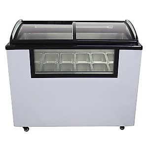 TECHTONGDA Gelato Freezer Commercial Ice Cream Chest Refrigerator Display Case Chamber Showcase Freezer With 12 Pan 170L 480W