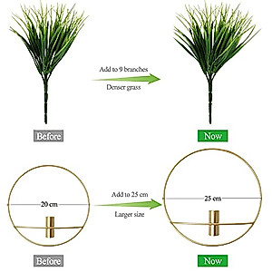 SAJANDAS Set of 2 Artificial Plants with Gold Metal Round Hanging Hoop for Wall Decor, Wall-Mounted Green Fake Plants in Metal Hoop for Modern Home Decor, Gold Wall Decor for Bedroom, Living Room