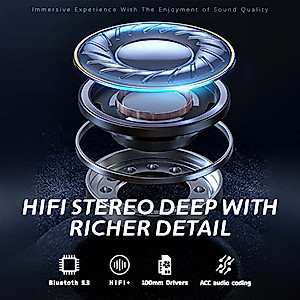 FBJJ Wireless Earbuds Bluetooth 5.3 Headphones, Sport Wireless Ear Buds 120H Playtime, Noise Cancelling IPX7 Waterproof Wireless Workout Earphones with Charging Case, for Sports Running Exercise