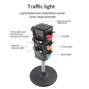 ARTFILIF Simulation Traffic Light Toys Traffic Signal Model Children Traffic Light Toys Children's Educational Toys (A)