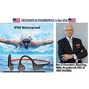 ePP-BC-S6 Swimming, Bone Conduction Military Grade, Open Ear, Sport Headphones, Bluetooth 5.3, IPX8 Design (Full Water Proof)
