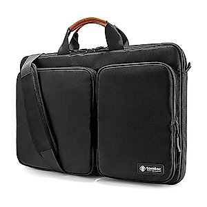 tomtoc 360 Protective Laptop Shoulder Bag for The New Razer Blade Pro 17, HP Envy Laptop 17 Inch, Dell Inspiron 17 3000 Laptop, ASUS ROG Zephyrus S 17.3 Inch, Notebook Bag with Accessory Pocket