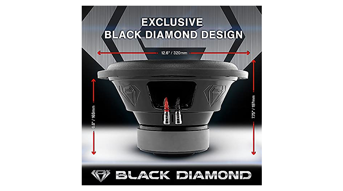 BLACK DIAMOND 1500W Amp & Two 12" Subwoofers - Get Deep Bass