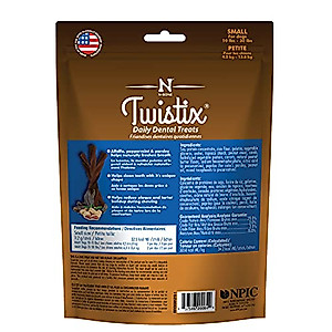 Twistix 5.5-Ounce Dental Chew Treat, Peanut And Carob Flavor, Small