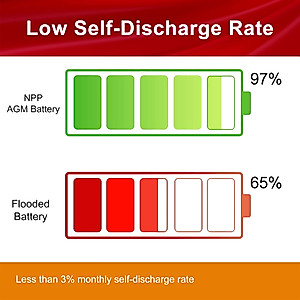 NPP 12V 2.9Ah Rechargeable AGM SLA Battery with F1 Terminals, for UPS, Emergency Light, Alarm Security System etc(4Pcs)