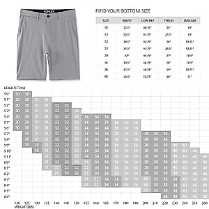 KNQR Mens Performance Quick Dry 4way Stretch Regular Fit All-Terrain Active Training Hybrid Shorts Beated Black 32