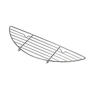 Stainless Steel Barbecue Wire Mesh, Small Half Round Cooling Rack with 2 Raised feet, Food Strainers, Anti-Scorching Grill Racks
