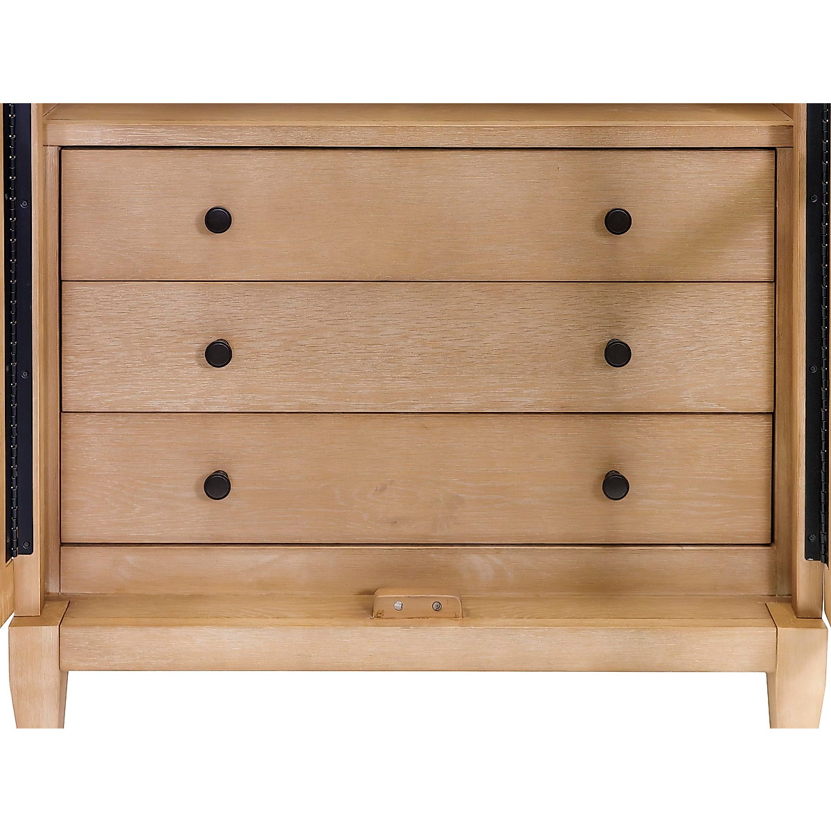 Martin Furniture Modern Wood Arched Display Cabinet/Bookcase, Office Shelving, Storage Cabinet, Fully Assembled, Light Brown