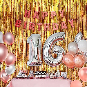 Gold Metallic Tinsel Foil Fringe Curtains, 2 Pack 3.3x8.3 Feet Streamer Backdrop Curtains for Birthday Party Decorations, Halloween Decor, Foil Curtain Backdrop for Bachelorette Party