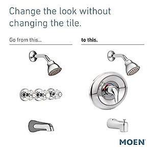 Moen Chateau Chrome Posi-Temp Eco-Performance Shower Trim Kit, Valve Required, TL2369EP