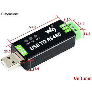 USB to RS485 Converter Industrial Adapter Original FT232RL and SP485EEN Fast Communication Embedded Protection Circuits Resettable Fuse ESD Protection