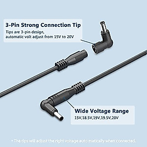 90W Universal AC Adapter Laptop Charger Compatible with HP Dell Lenovo Acer Asus Toshiba Samsung IBM Sony Fujitsu Gateway Notebook Ultrabook Chromebook Power Supply Cord with 16 Connectors