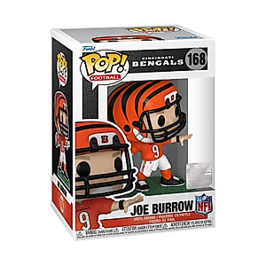 POP Football: Bengals - Joe Burrow Funko Vinyl Figure (Bundled with Compatible Box Protector Case), Multicolor, 3.75 inches