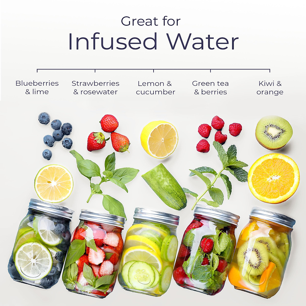 volila Mason Jar with Lid - 6 Pack 16 oz Mason Jars with 1-part Lid - Regular Mouth Mason Jars with Lids for Overnight Oats, Salad, Canning, Meal Prep, Pickling Jars, Food Storage and DIY Craft