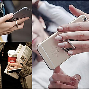 4-Pack Phone Ring Holder 360 Rotation Finger Stand Grip Kickstand for Smartphones and Tablets (Pink Marble)