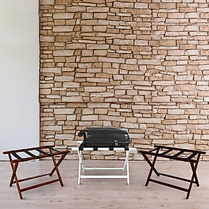 Casual Home Heavy Duty 30" Extra Wide Luggage Rack, Walnut (New)