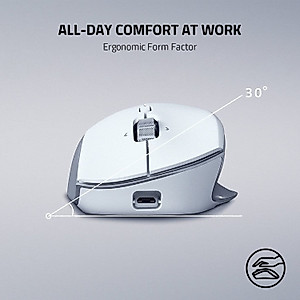 Razer Pro Click Humanscale Wireless Mouse: Ergonomic Form Factor - 5G Advanced Optical Sensor - Multi-Host Connectivity - 8 Programmable Buttons - Extended Battery Life of up to 400 Hours