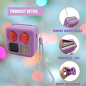 Anti-Slip Silicone Cover for YOTO Mini Audio Player, Protective Sleeve Case for Mini Player; Accessory for Kids Music Players (Case Only) (Purple)