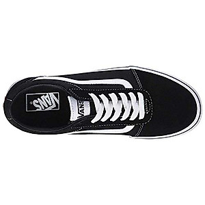 Vans Men's Ward Sneaker, Black Suede Canvas Black White C24, 10.5