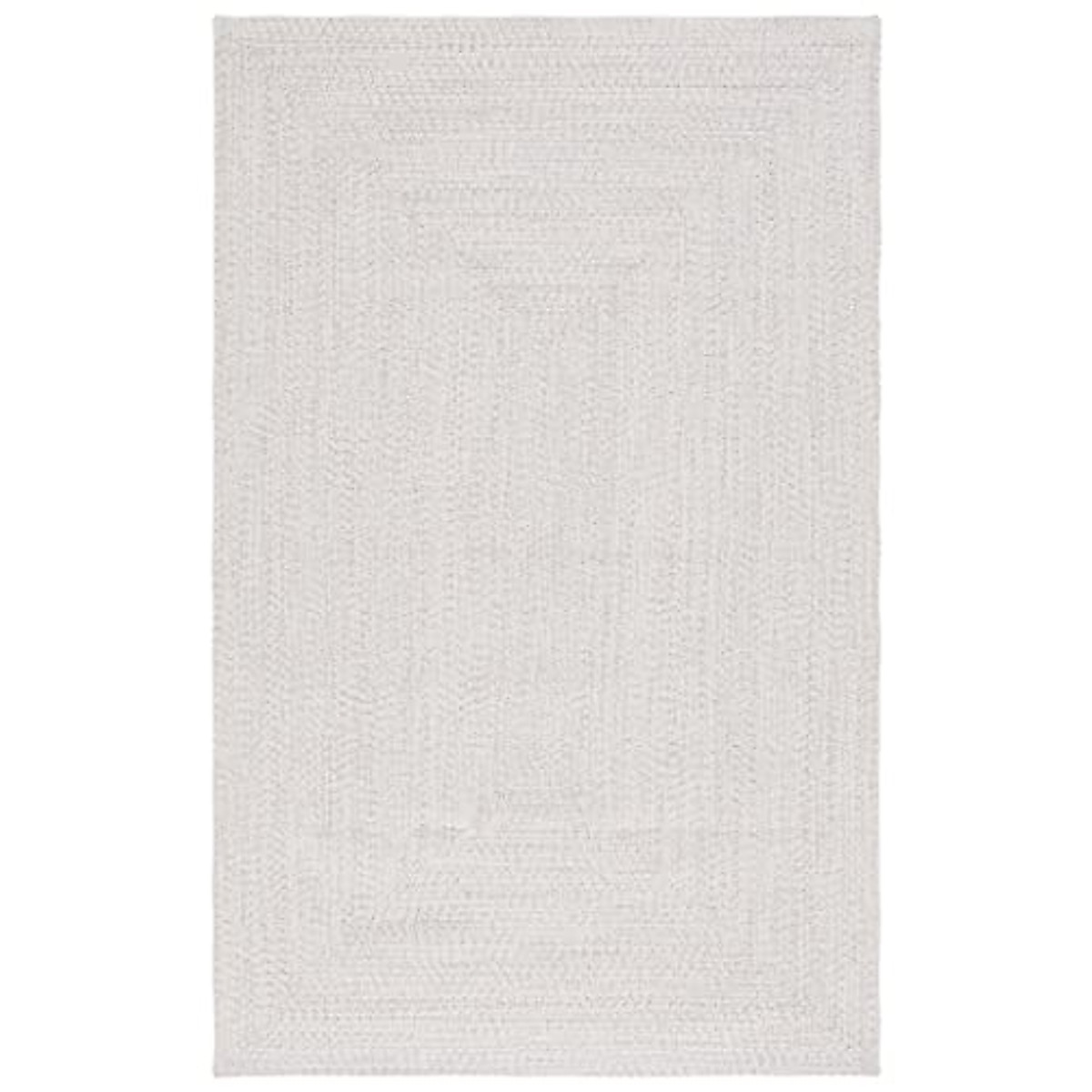 SAFAVIEH Braided Collection 8' x 10' Ivory/Light Grey BRA201A Handmade Farmhouse Living Room Dining Bedroom Area Rug