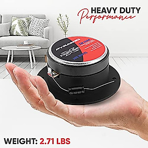 Pyramid 1” Audio Car Tweeter Speaker - 3.25” Bullet Horn Aluminum Die-Cast Titanium Dome, 300 Watt Peak, 2k-25kHz Frequency Response, 4 to 8 Ohm, Heavy Duty 20 oz. Magnet Structure - 1 Pair TW18BK