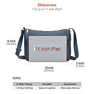 Over Earth Crossbody Bags for Women Genuine Leather Purses and Handbags Ladies Shoulder Bag Message Bag(O155E Indigo Blue)