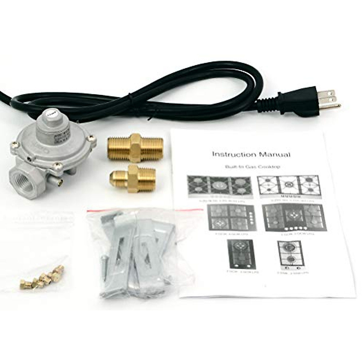 K&H 4 Burner 24 Inch Built-in LPG/Propane Gas Stove Top Glass Surface Cast Iron Cooktop UL/ETL Certified 4-GCW-LPG