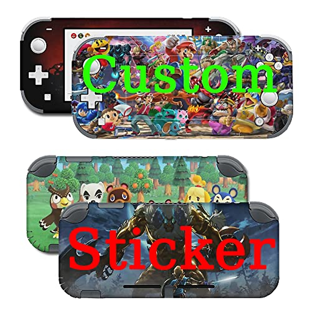 Custom Sticker Skin Compatible with Nintendo Switch & lite Edition Decal Protective Full Set Cover Game Console & Joy Cons Wrap Controller Accessories CGgame Brand Anime Movie Singer (for Switch lite)