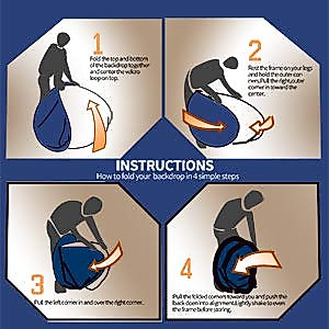 Kate Collapsible Backdrop Pop-up Photo Backdrops Folded Grey Teal for Photography, for Video, for Broadcast, 5x6.5ft