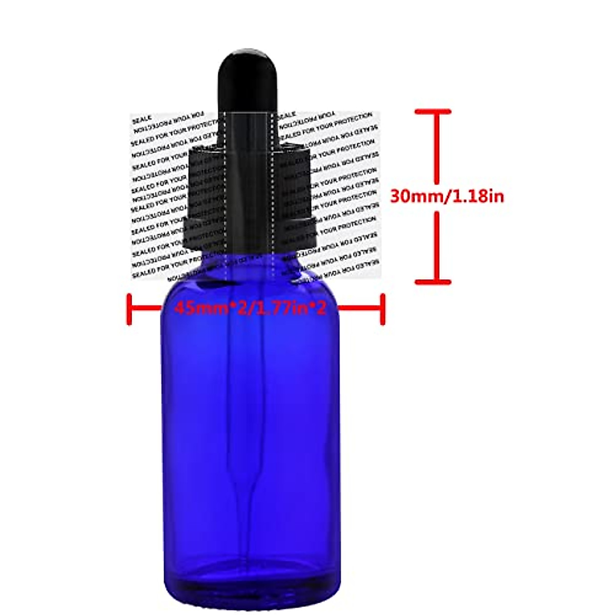 SZCJMYKJ 500Pcs 45 x 30 mm Printed Clear Perforated Shrink Bands for Cap Diameter 3/4 to 1 Inch, Easy Use, Make Products Professional (45X30mm)