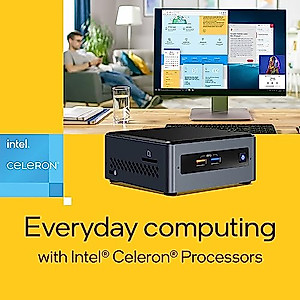 Intel NUC 7 Essential Desktop Computer Celeron J4005 Dual-core (2 Core) 2 GHz - 4 GB RAM DDR4 SDRAM - 32 GB Flash Memory Capacity - Mini PC
