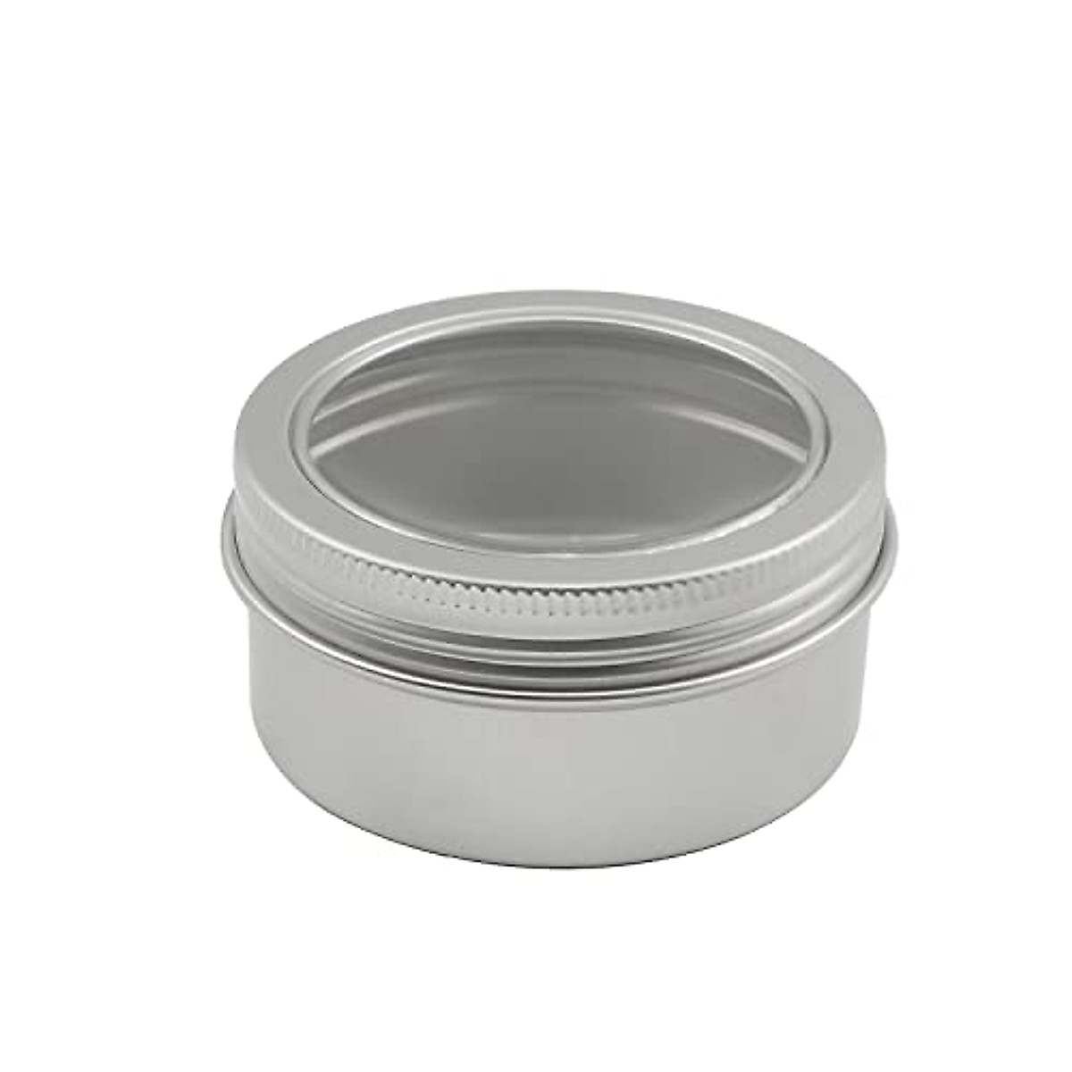 Othmro 3.4 oz Round Metal Tins Aluminum Tin Cans Jar Refillable Containers 100ml Tin Cans Tin Bottles Containers with Screw Lid for Lip Balm Crafts Cosmetic Candles Silver 68×35mm