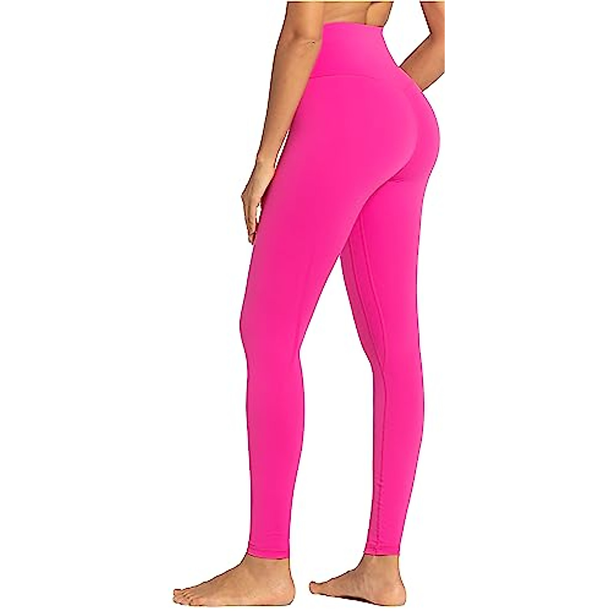 Sunzel Workout Leggings for Women, Squat Proof High Waisted Yoga Pants 4 Way Stretch, Buttery Soft, Hot Pink, Small