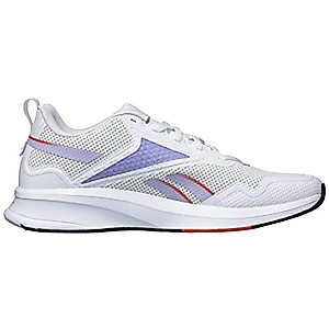 Reebok womens FUSIUM RUN LITE,White/Black/vivid orange,8 M US