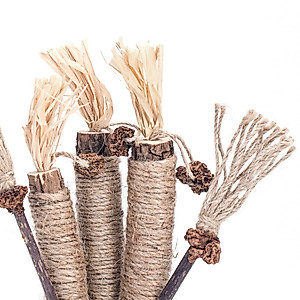 Ombsyej Matatabi Stick for cat, 5 Pack Silvervine Chew Sticks for Cats, Catnip Silvervine Toys Kitten Teething Toys Catnip Sticks Suitable for All Cats, Make Your cat Feel Calm and Relaxed