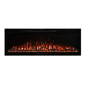 Modern Flames Spectrum Series Slimline Wall Mount/Built-In Electric Fireplace (SPS-50B), 50-Inch
