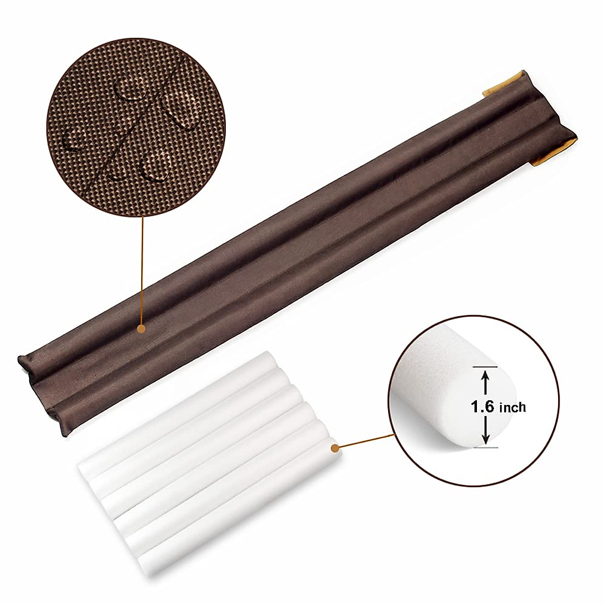 Efoxcity Waterproof Twin Door Draft Stopper Adjustable Size 30" to 36" Weather Stripping Noise Blocker Window Breeze Blocker