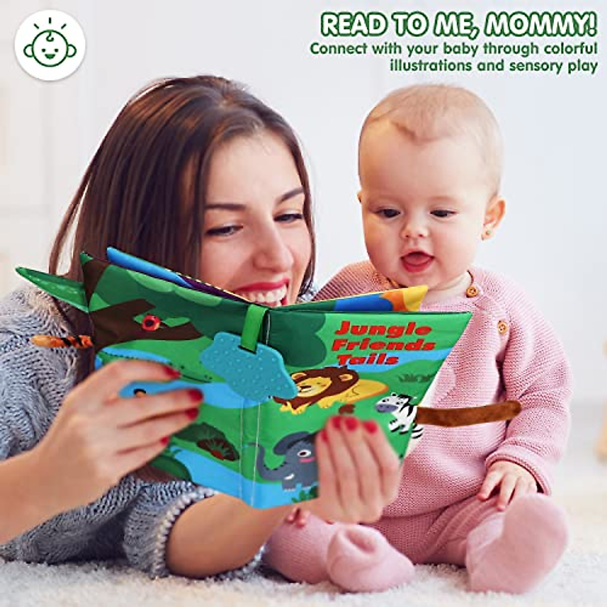 TOY Life Soft Baby Book 0-3-6-12 Months Baby Montessori Toys for 1 Year Old Touch and Feel Crinkle Cloth Books for Babies Newborn Infant Sensory Book Baby Crinkle Chew Toys Newborn Gift Set for Boy