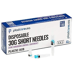 100 Disposable Dental Needles in Perforated Box (30G Short), 21mm Length