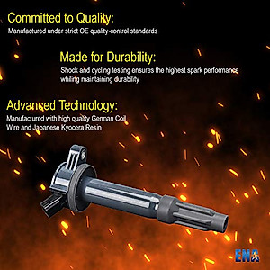 ENA Set of 6 Ignition Coil Pack Compatible with Mercury Ford 2008-2012 Escape, 2006-2012 Fusion, 2009-2011 Mariner 2006-2011 Milan, 2006 Lincoln Zephyr Replacement for DG514 C1594 UF486 3.0L V6