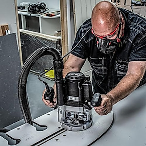 Trend T8 1/2 Inch Dual-Mode Plunge Workshop Router, Engineered for Hand-held and Router Table Use, 3-1/4 HP, 15 Amp, U*T8EK