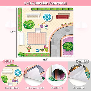 Doll House Dollhouse for Girls,STEM Dollhouse Building Toys with Play Mat,Lights,Furniture,Accessories,Doll,Pets,Pretend Play House Present for 3 4 5 6 7 Year Old Kids Girls (3 Rooms Playhouse)