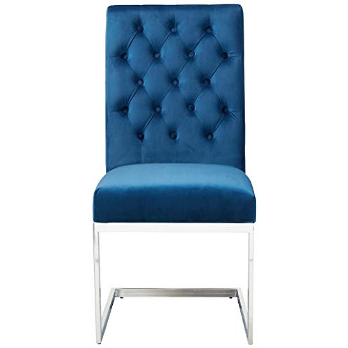 Meridian Furniture C Carlton Velvet Dining Chair, Set of 2, Navy