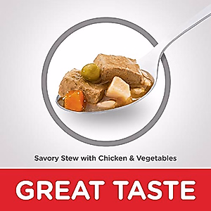 Hill's Science Diet Wet Dog Food, Adult 1-6, Savory Stew with Chicken & Vegetables, 12.8 oz. Cans, 12-Pack