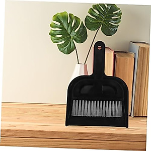 HONMEET 1 Set Broom Dustpan Set Cars Brooms Auto Car Detailing Brush Automotive Desktop Broom Kit Keyboard Cleaning Small Dustpan Car Detail Brush Dust Pan Mini Broom Plastic Black