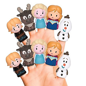 Disney Frozen Bath Finger Puppets, 10 Pc - Party Favors, Educational, Bath Toys, Story Time, Beach Toys, Playtime, Stocking Stuffer