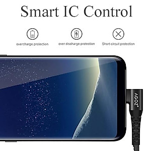 AGOZ Apple MFI Certified USB to Lightning Cable, 90 Right Angle Short iPhone Charging Cable Cord, for iPhone 14, 13, 12 Pro Max, SE, 11 Pro Max, Xs XR (6 inch)